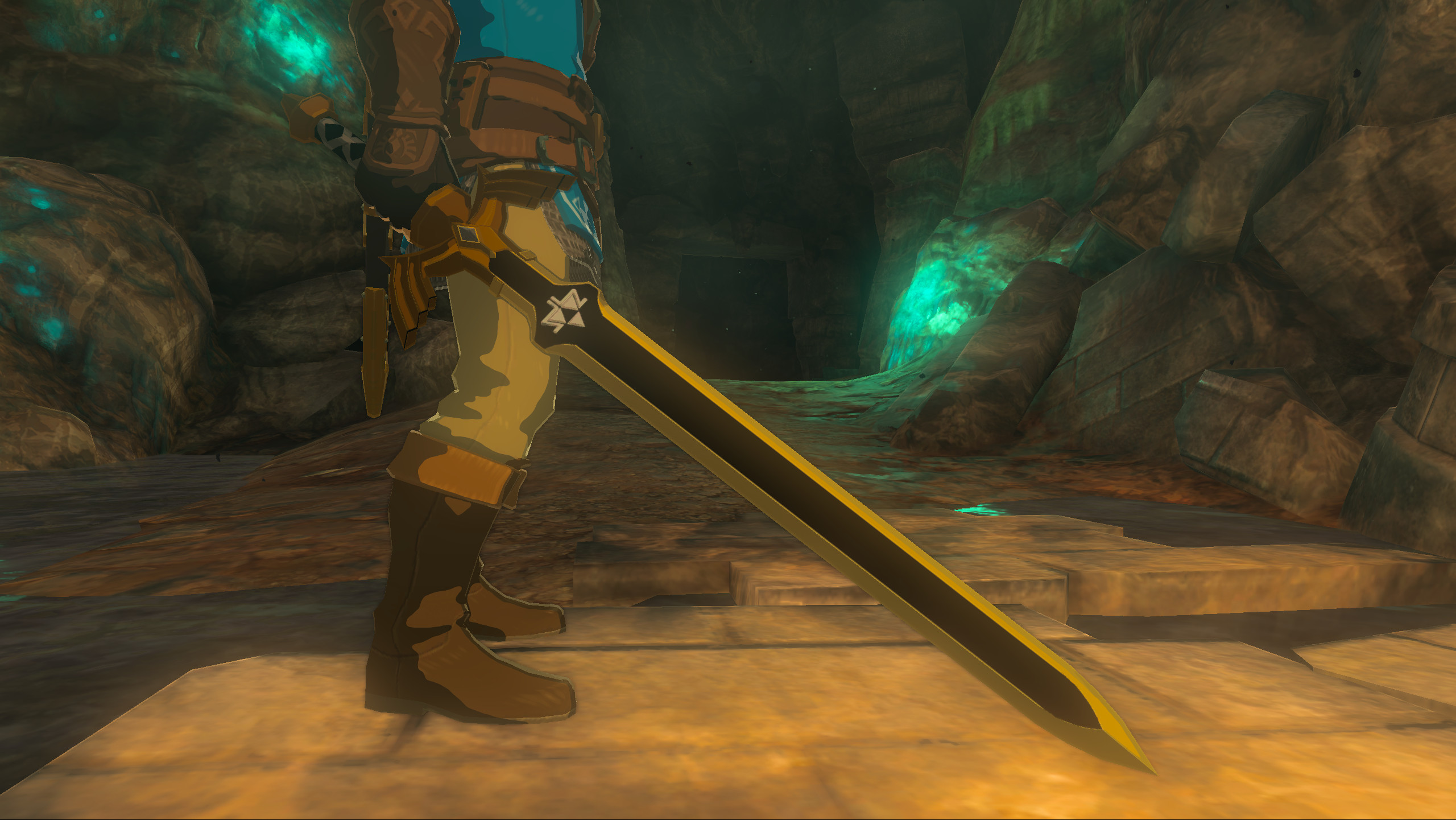 Black + Gold Master Sword & Hylian Shield Mod for The Legend of Zelda ...