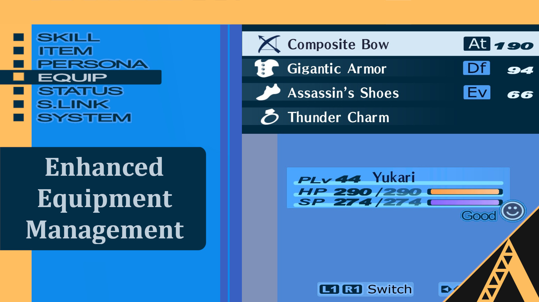 Enhanced Equipment Management Mod for Persona 3 FES | P3FES Mods
