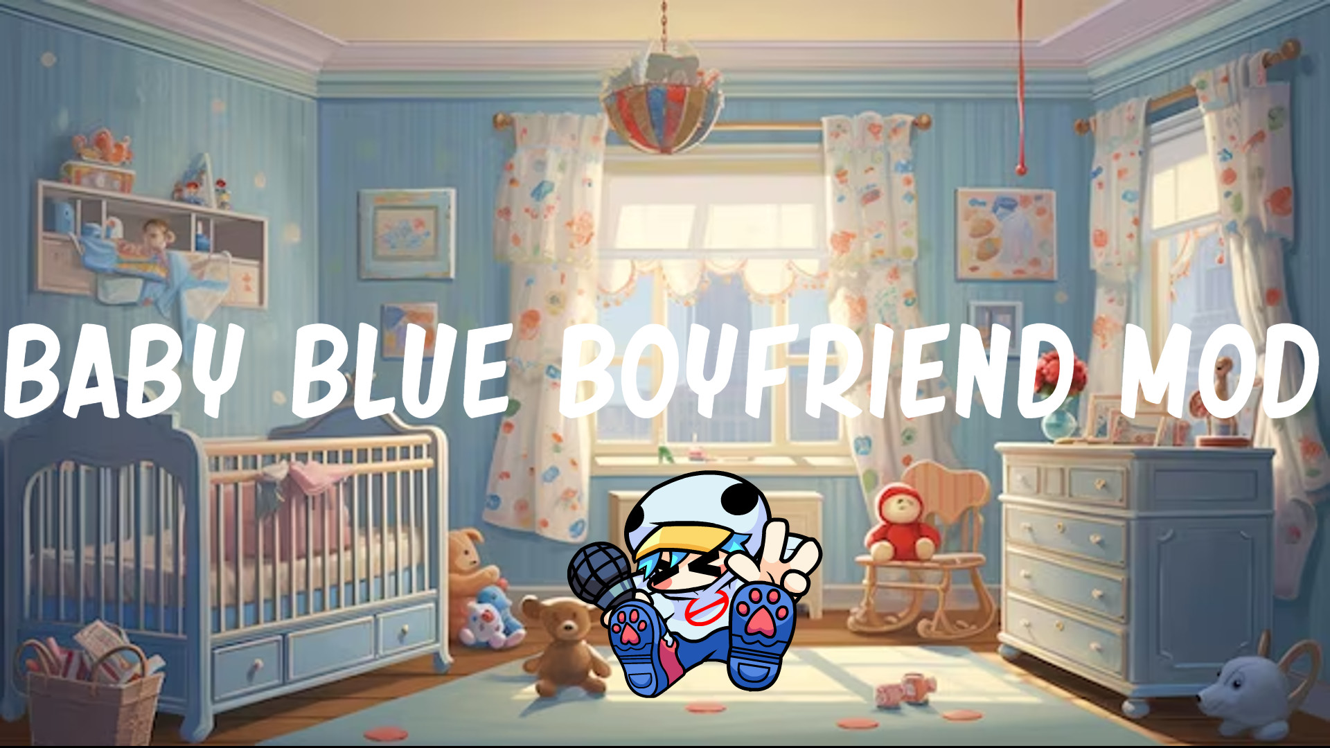 Baby Blue Boyfriend Mod Mod for Friday Night Funkin' | FNF Mods