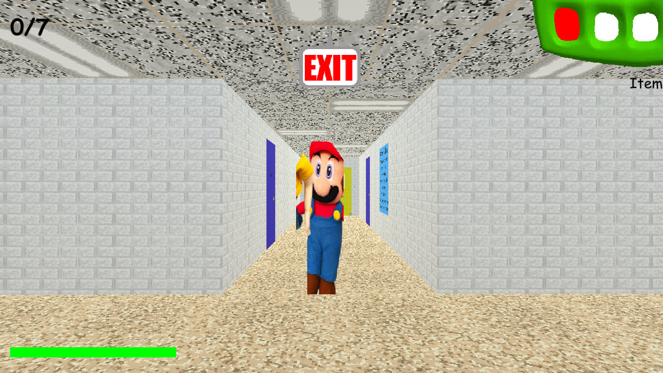 jeffy helps mario JOKE MOD Mod for Baldi's Basics | Baldi Mods