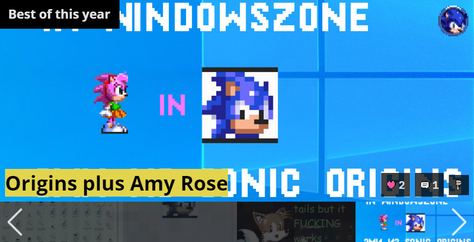 Origins Plus Amy Rose Mod for Sonic WindowsZone | SWZ Mods