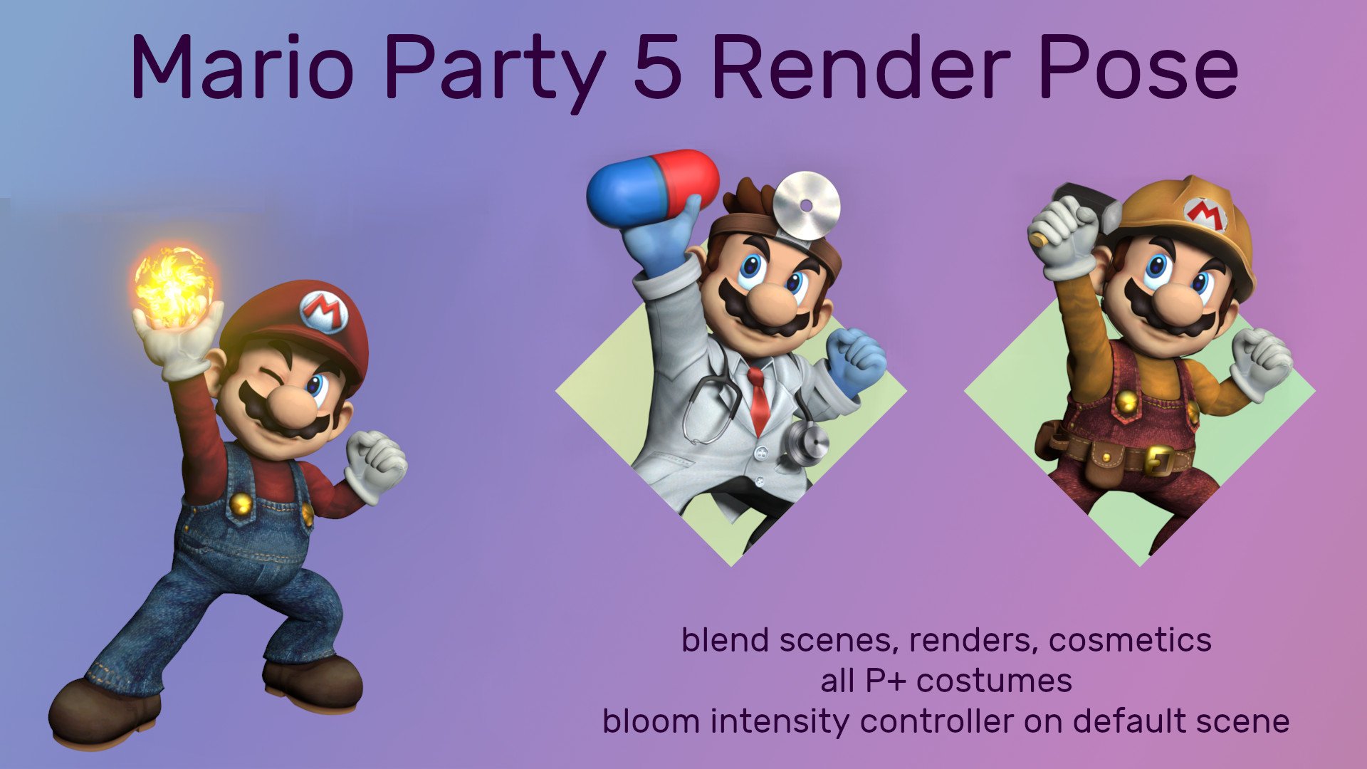 Mario Party 5 Render Pose Mod for Super Smash Bros. Brawl | Brawl Mods