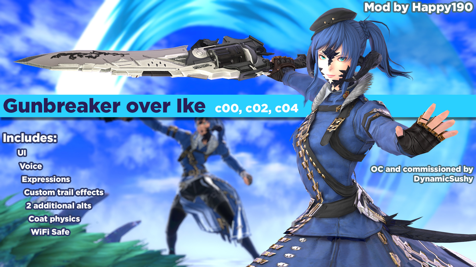 Gunbreaker FFXIV over Ike Mod for Super Smash Bros. Ultimate | SSBU Mods