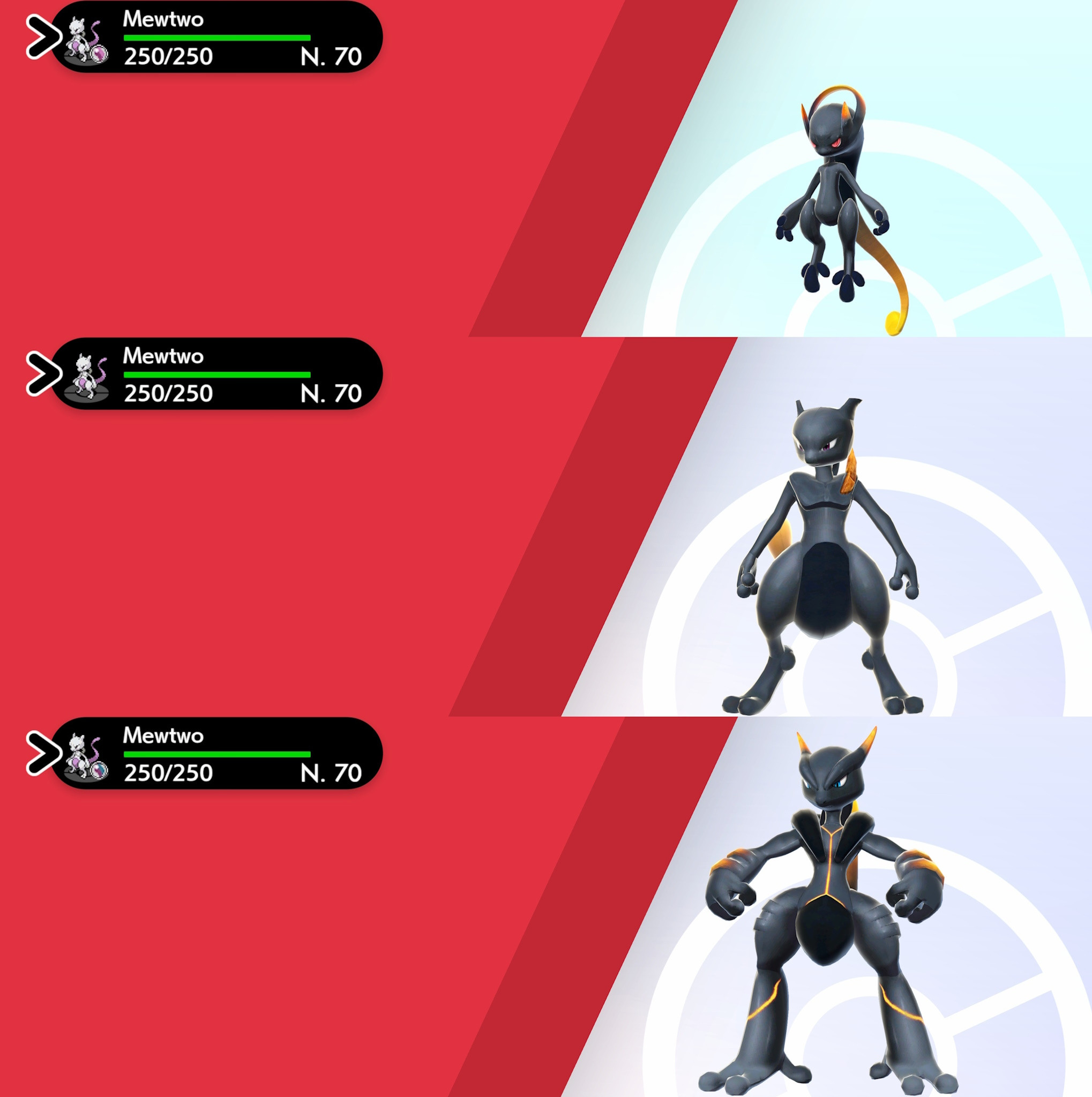 Mewtwo Trio with SHADOW FORM OVER SHINY !!! Mod for Pokemon Sword ...