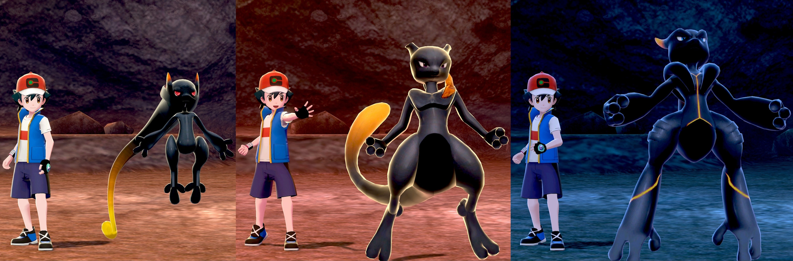 Mewtwo Trio with SHADOW FORM OVER SHINY !!! Mod for Pokemon Sword ...