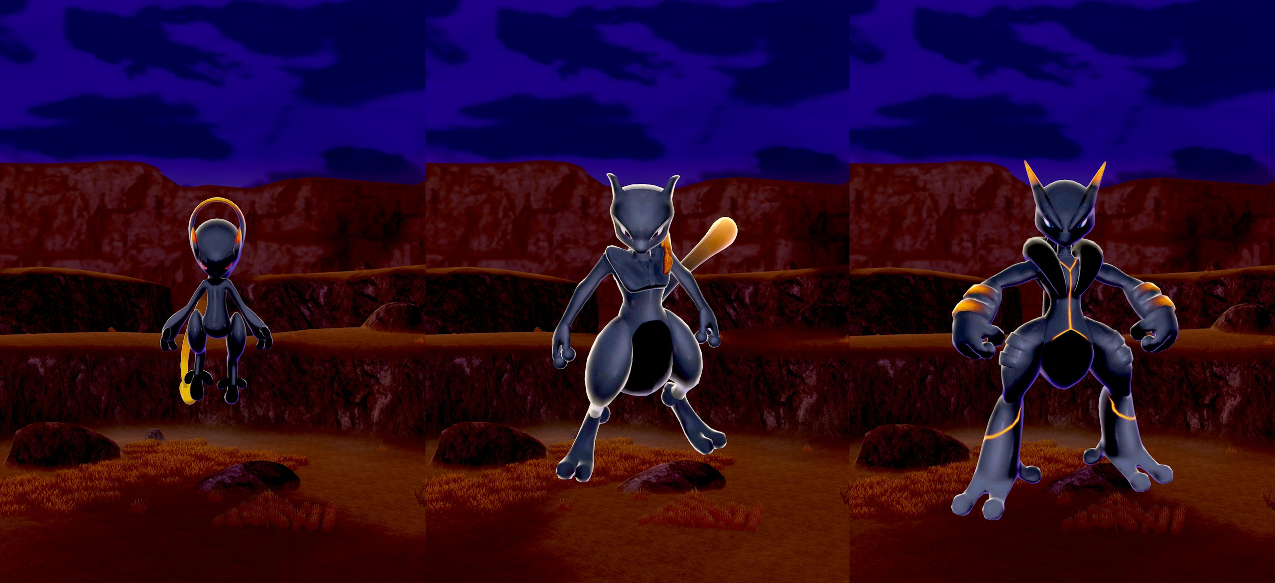 Mewtwo Trio with SHADOW FORM OVER SHINY !!! Mod for Pokemon Sword ...