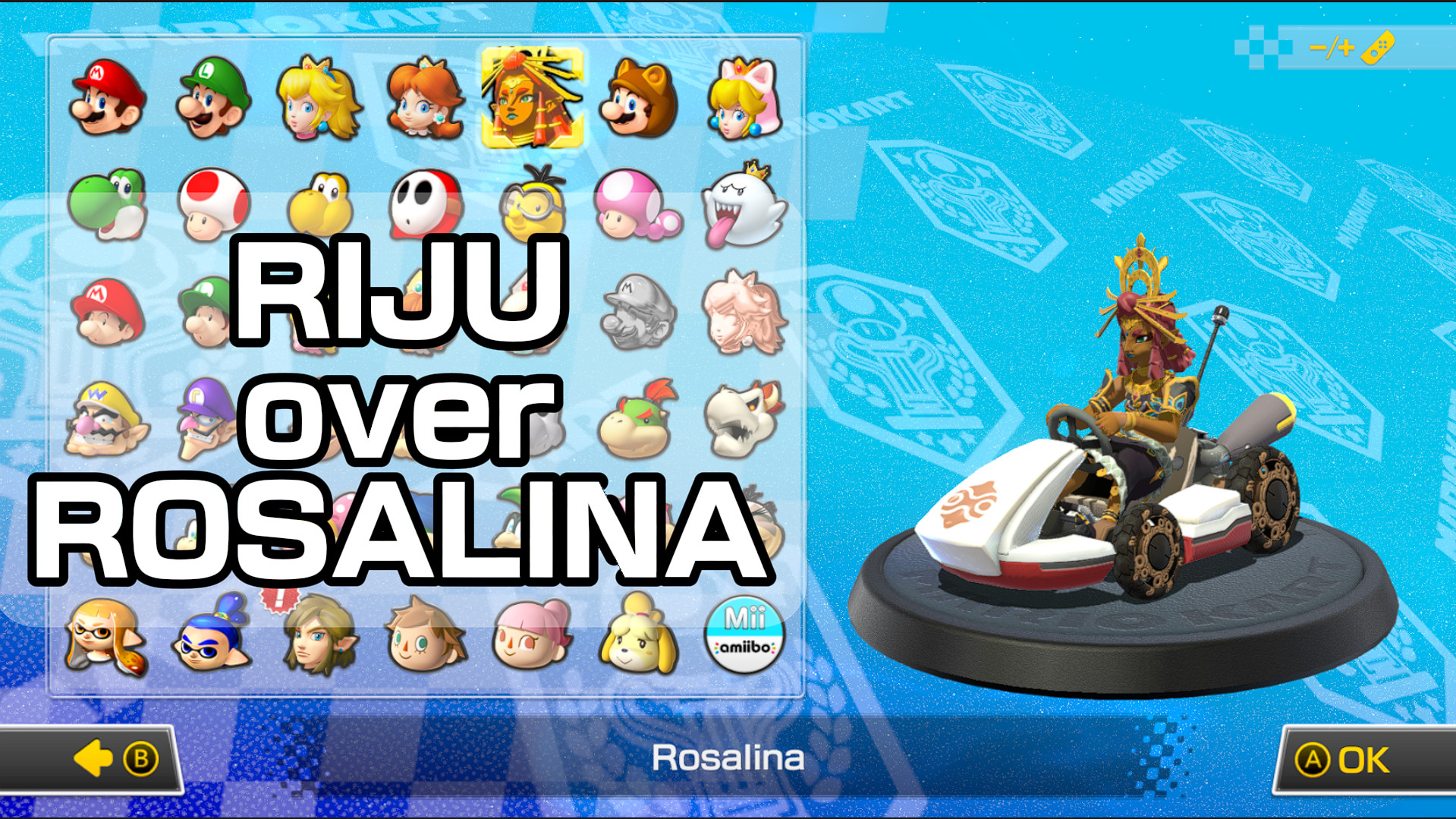 Riju over Rosalina Mariokart 8 Mod for Mario Kart 8 Deluxe | MK8D Mods