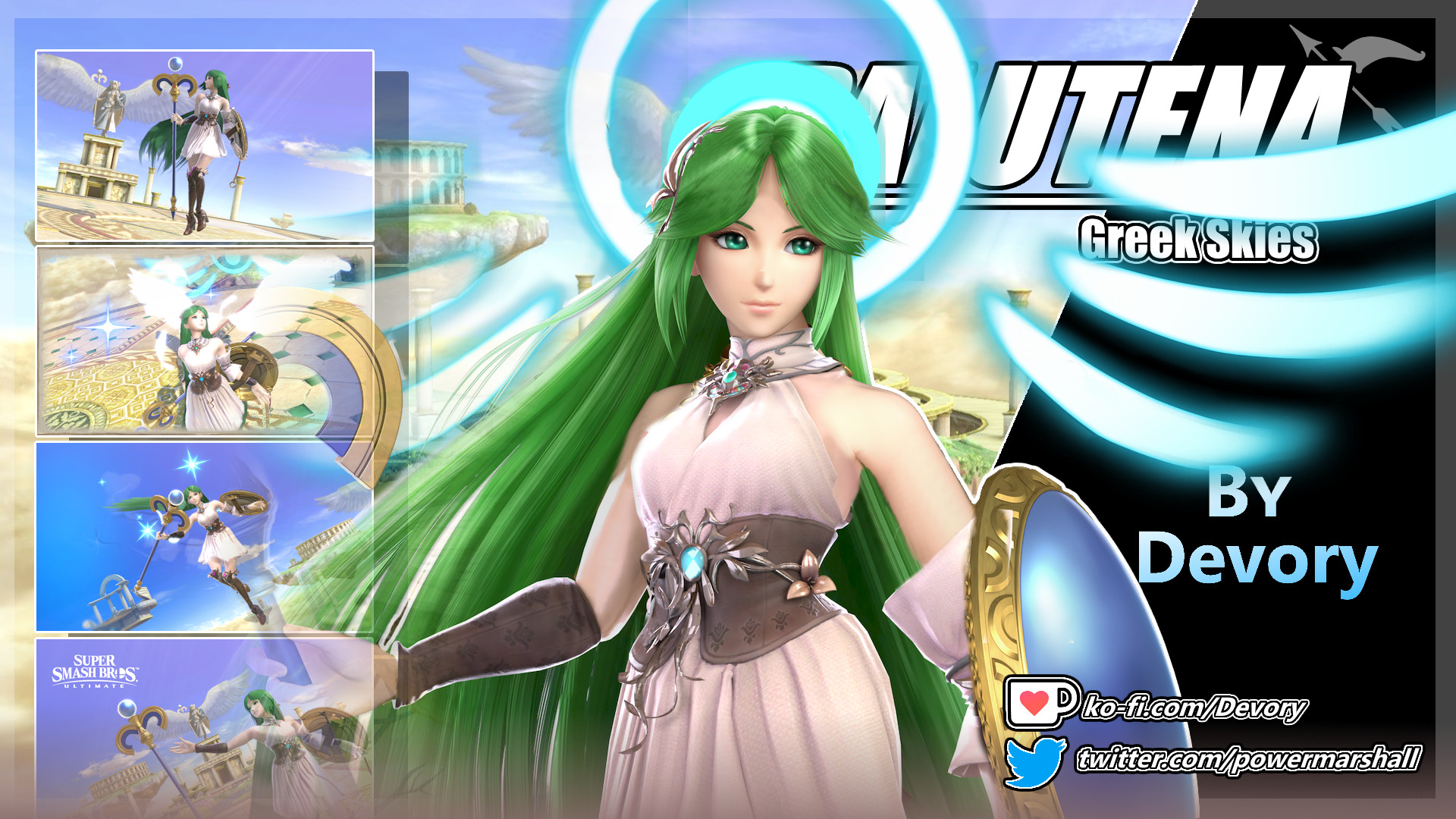Greek Skies Palutena Mod for Super Smash Bros. Ultimate | SSBU Mods