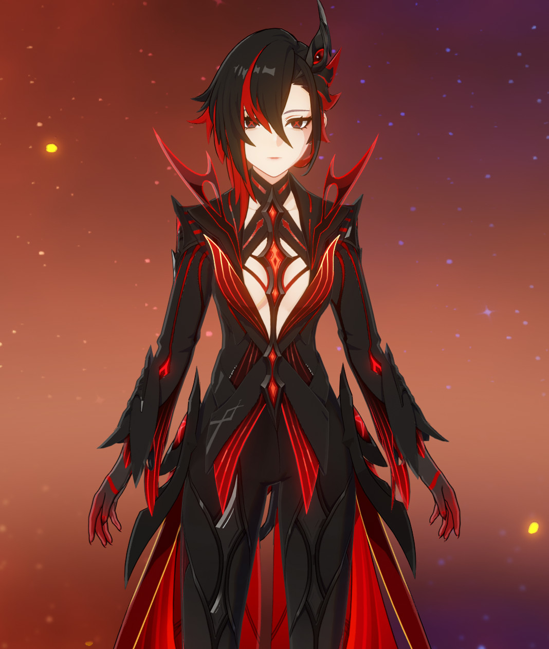 Arlecchino Black and Red Boss outfit Mod for Genshin Impact | GI Mods