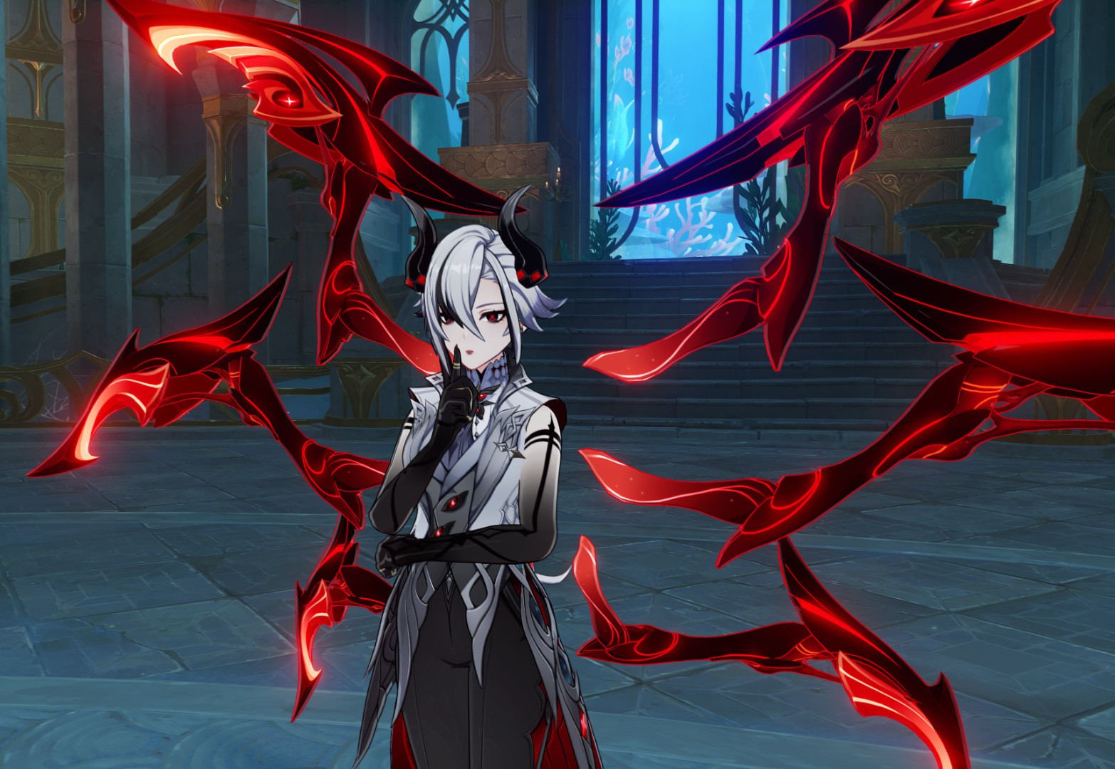 Arlecchino Sleeveless/Horns/BossSpider (+Thicc) Mod for Genshin Impact ...