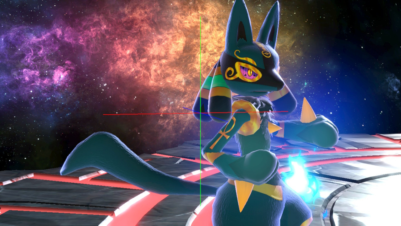 Lucario Egyptian Deity Multicolor Mod For Super Smash Bros 6929