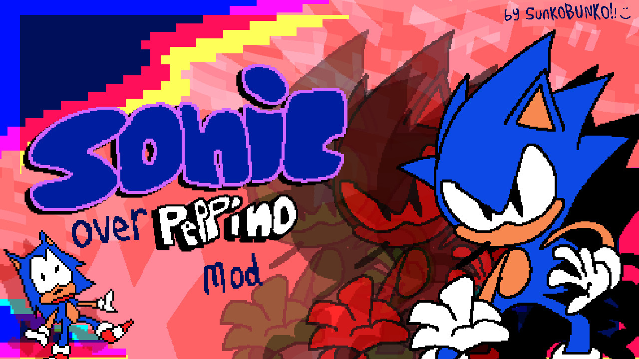 Sonic Over Peppino Reskin Mod Mod for Pizza Tower | PT Mods