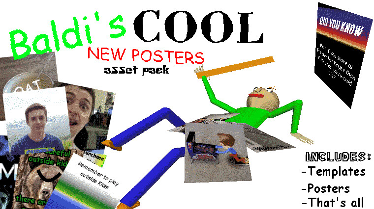 Baldi's COOL NEW POSTERS! Mod for Baldi's Basics | Baldi Mods
