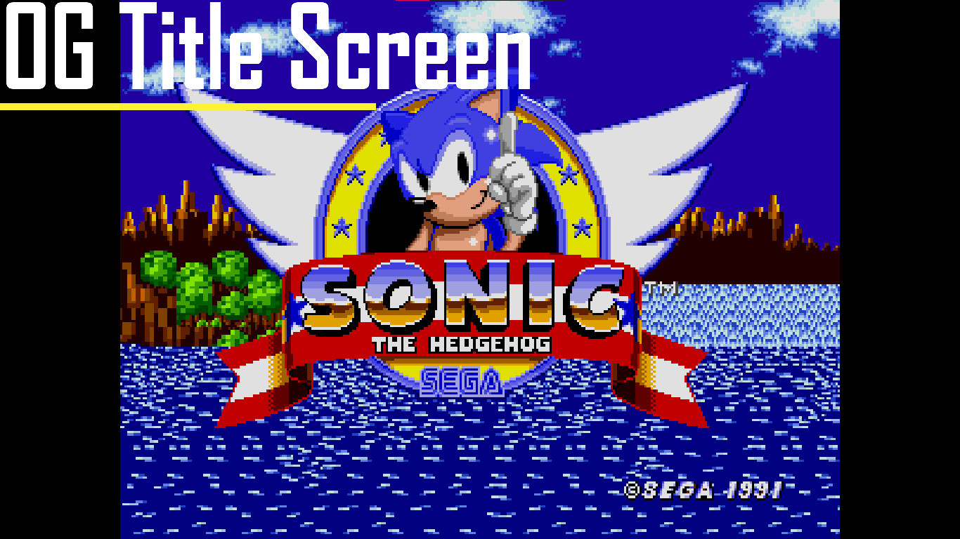 Original Sonic the Hedgehog Title Screen Mod for Sonic the Hedgehog ...