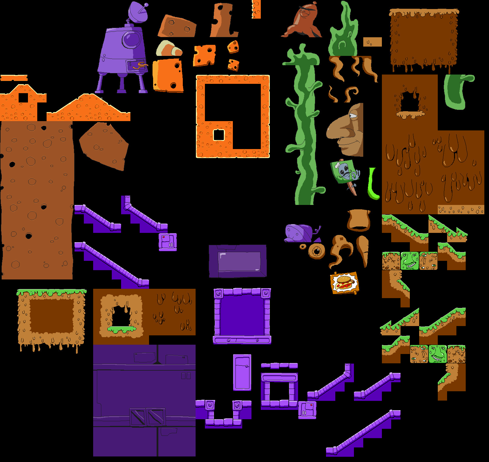 Missing tiles for Tilesets used in CYOP Mod for Pizza Tower | PT Mods