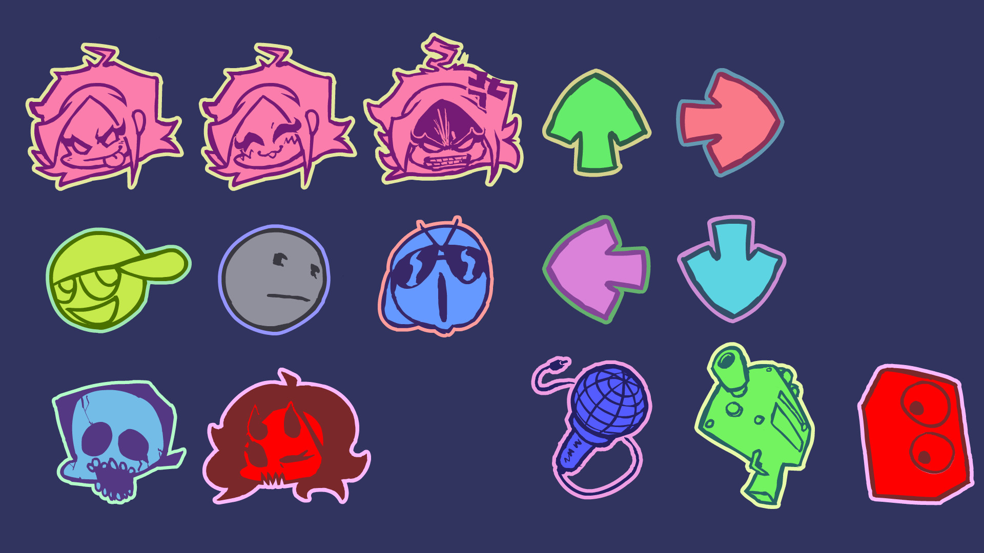 Extra Stickers Mod for Friday Night Funkin' | FNF Mods