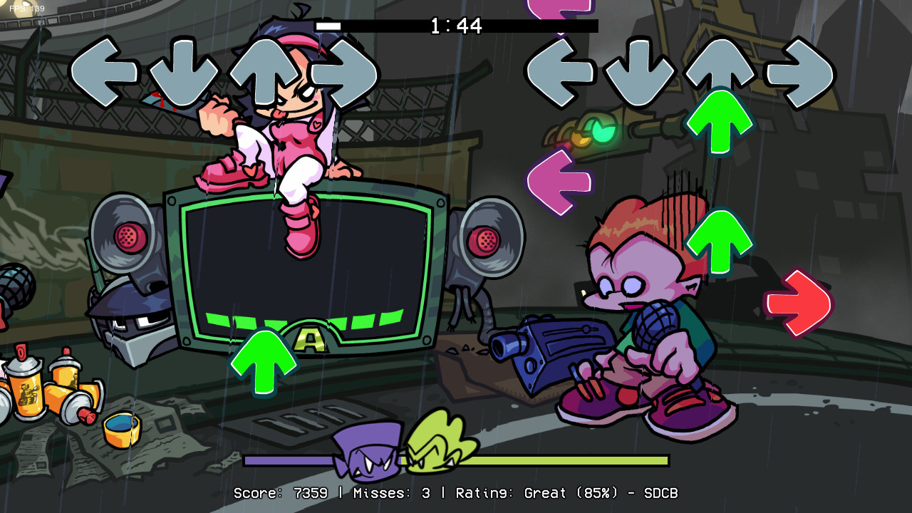 Psych Engine HUD in Base Game Mod for Friday Night Funkin' | FNF Mods