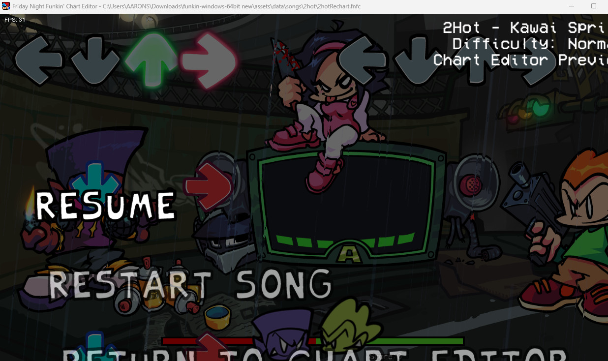 2hot Recharted Mod for Friday Night Funkin' | FNF Mods