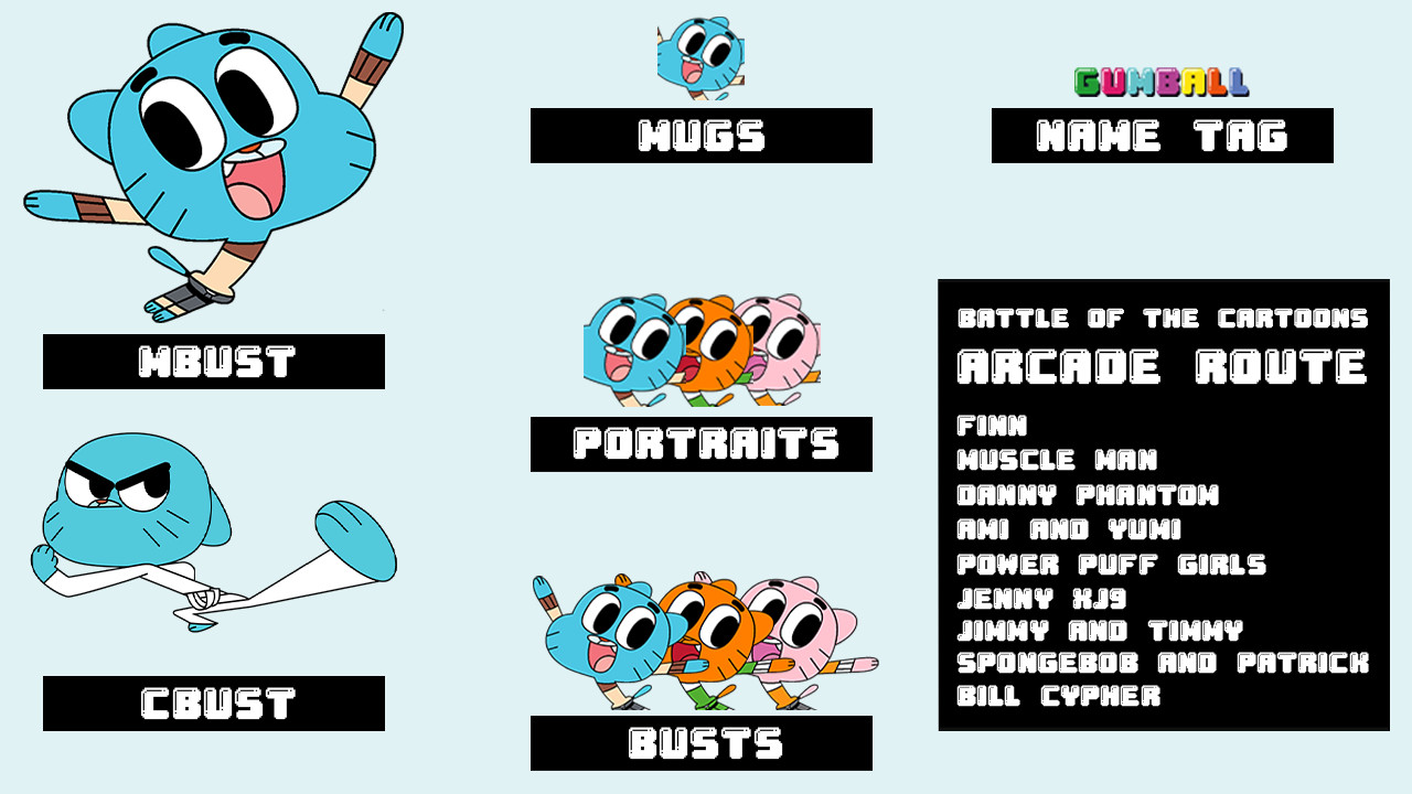 Skin Pack For Gumball (CMC+ v8) Mod for Super Smash Bros. Crusade ...