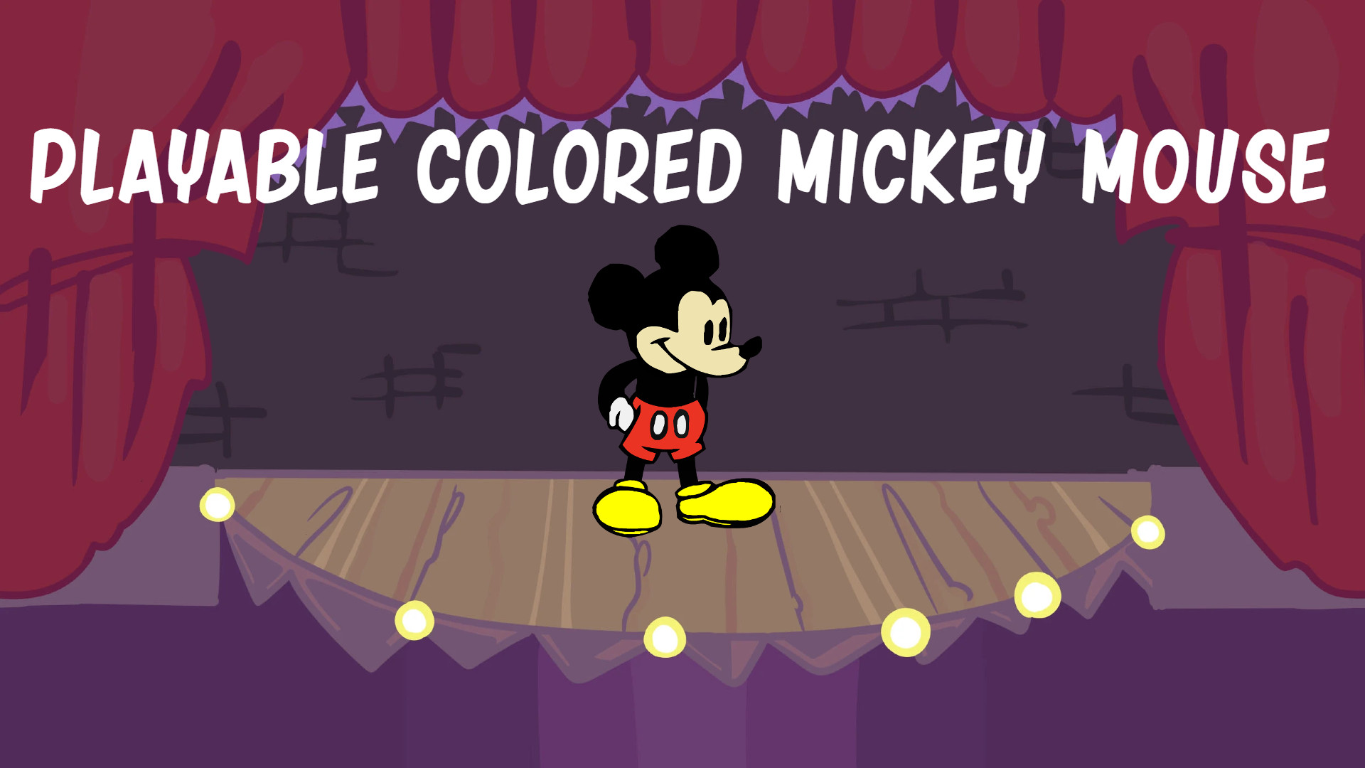 Playable Colored Mickey Mouse + FLA Mod for Friday Night Funkin' | FNF Mods