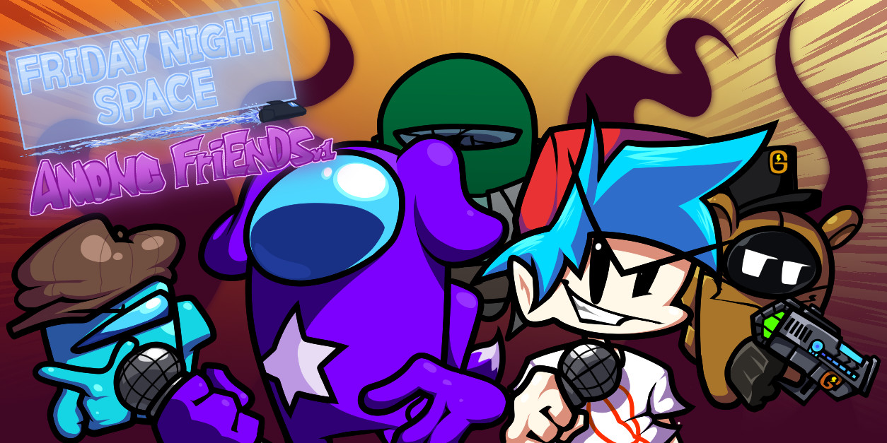 FRIDAY NIGHT SPACE AMONG FRIENDS Mod for Friday Night Funkin' | FNF Mods