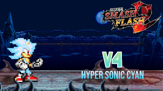 Hyper Sonic Cyan (Custom) Mod for Super Smash Flash 2 | SSF2 Mods