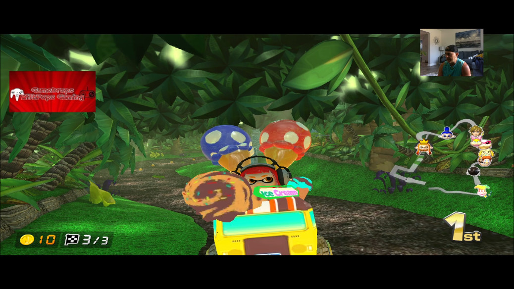 Custom Red & Blue Toad Style Ice-Cream Cone Glider Mod for Mario Kart 8 ...