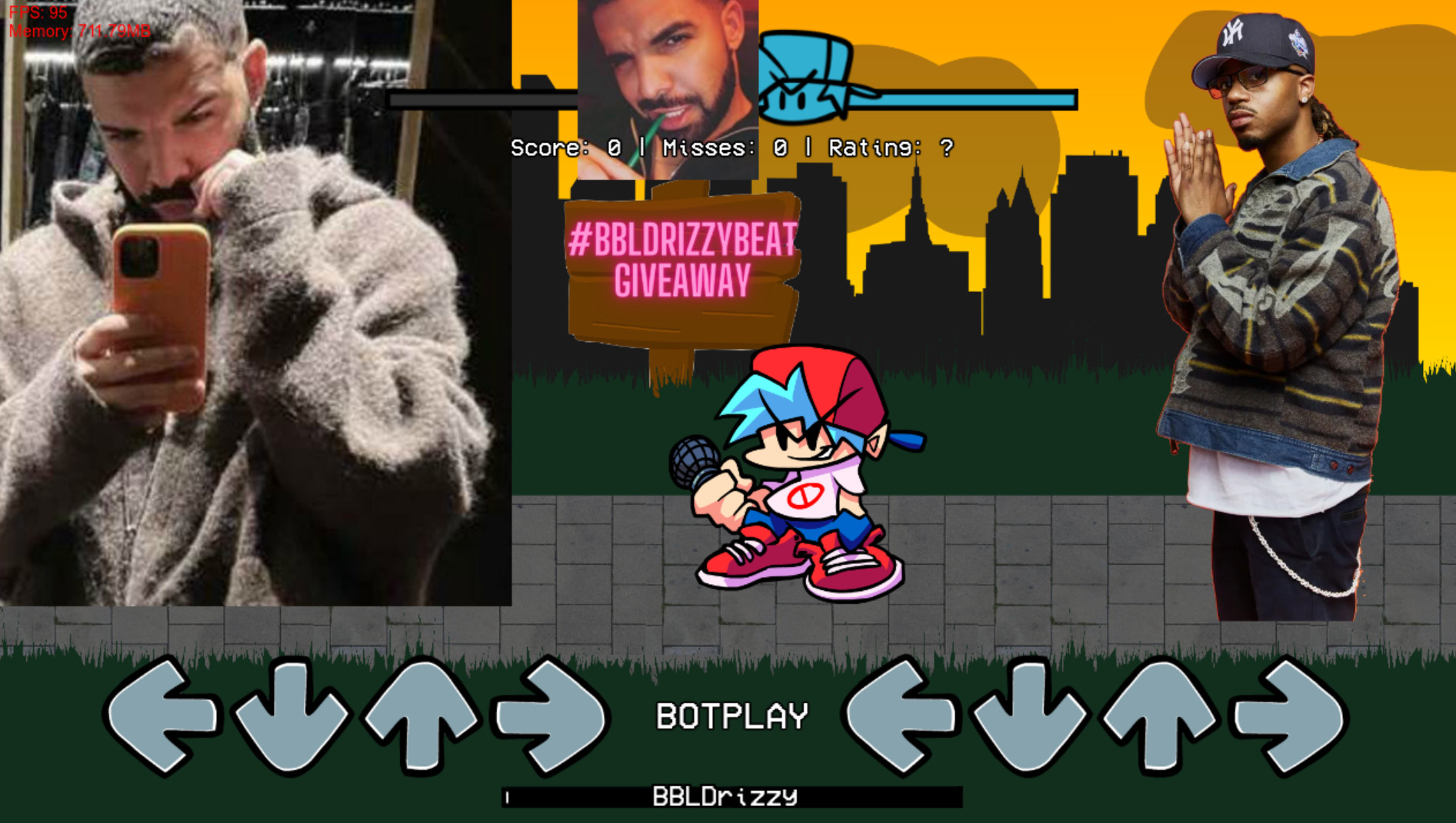 BBL Drizzy Funkin' Giveaway Mod for Friday Night Funkin' | FNF Mods