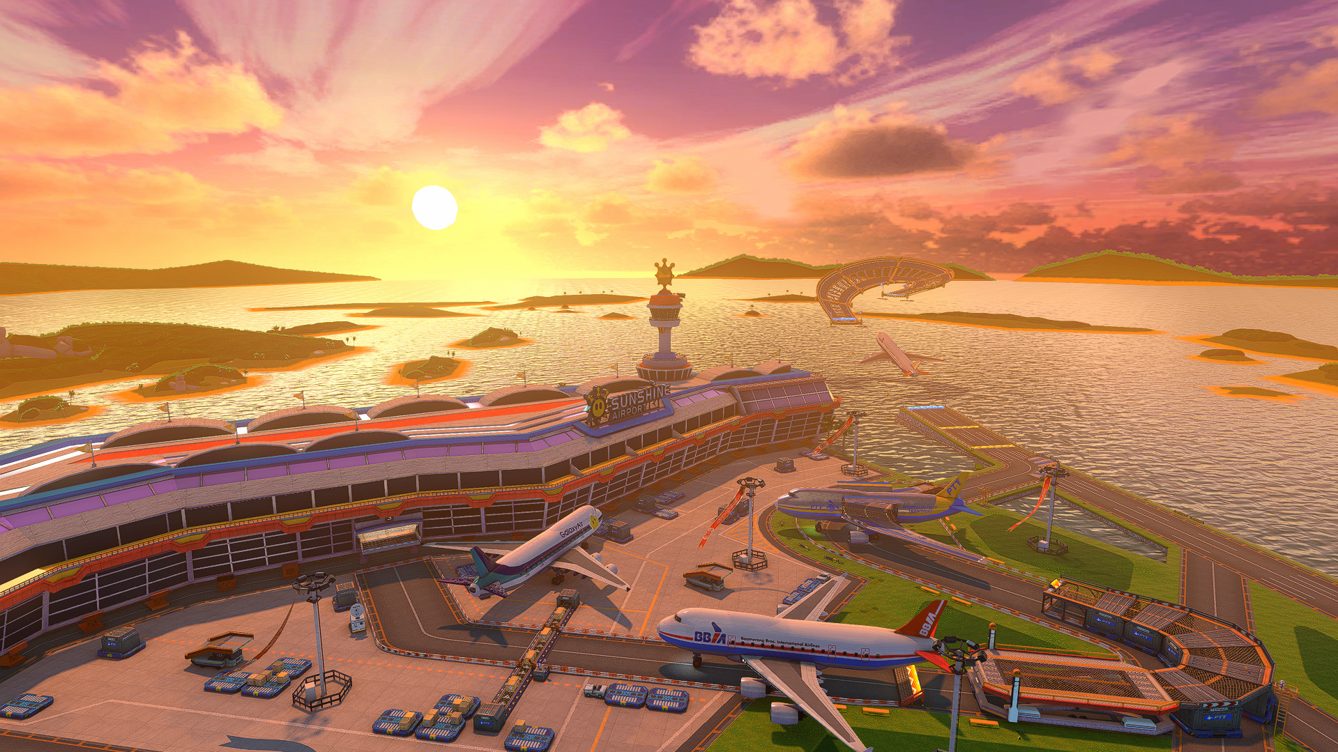 Sunset Airport Mod for Mario Kart 8 Deluxe | MK8D Mods