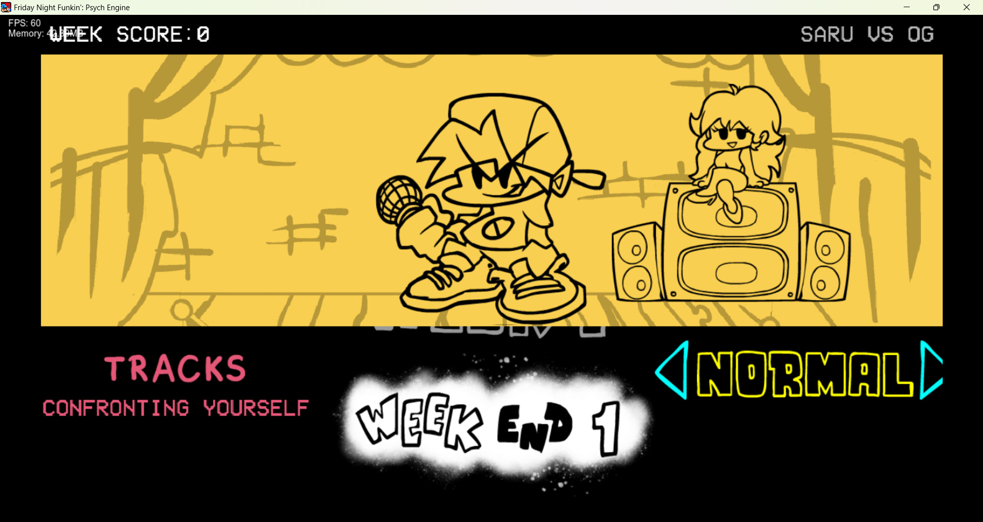 Saruky Boyfriend VS OG Boyfriend Mod for Friday Night Funkin' | FNF Mods