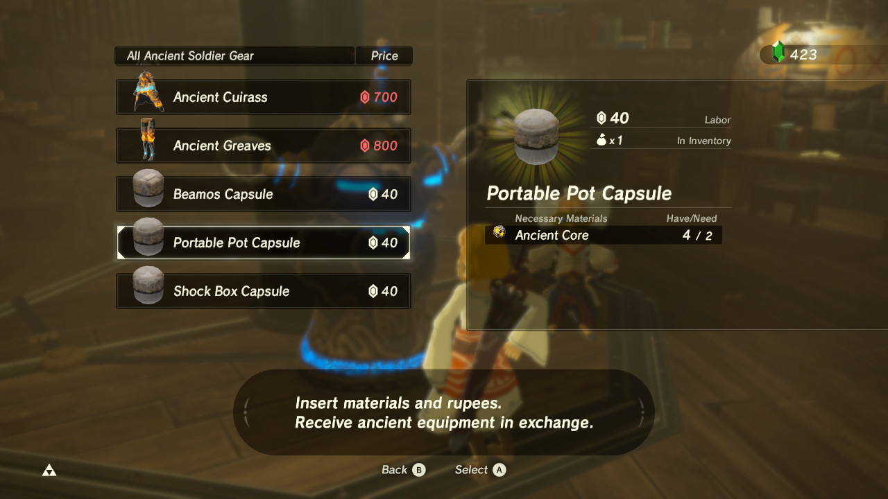 Ancient Capsules and Portable Pot Mod for The Legend of Zelda: Breath ...