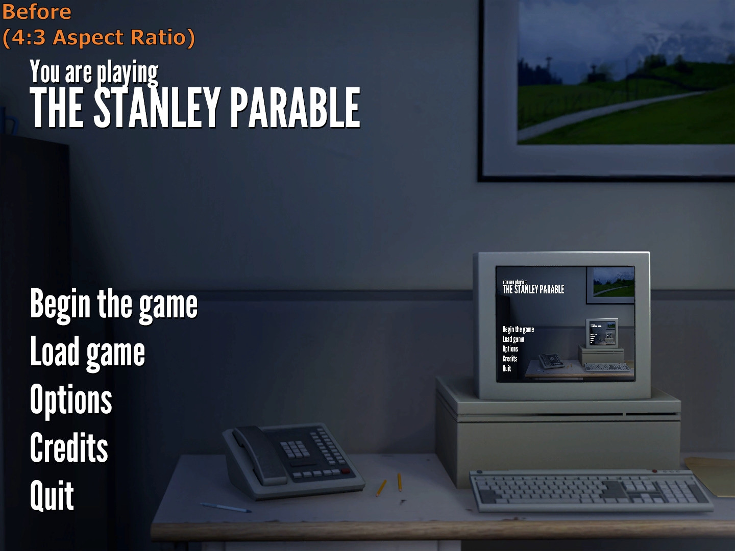 Main Menu Background Rework Mod for The Stanley Parable | T:SP Mods