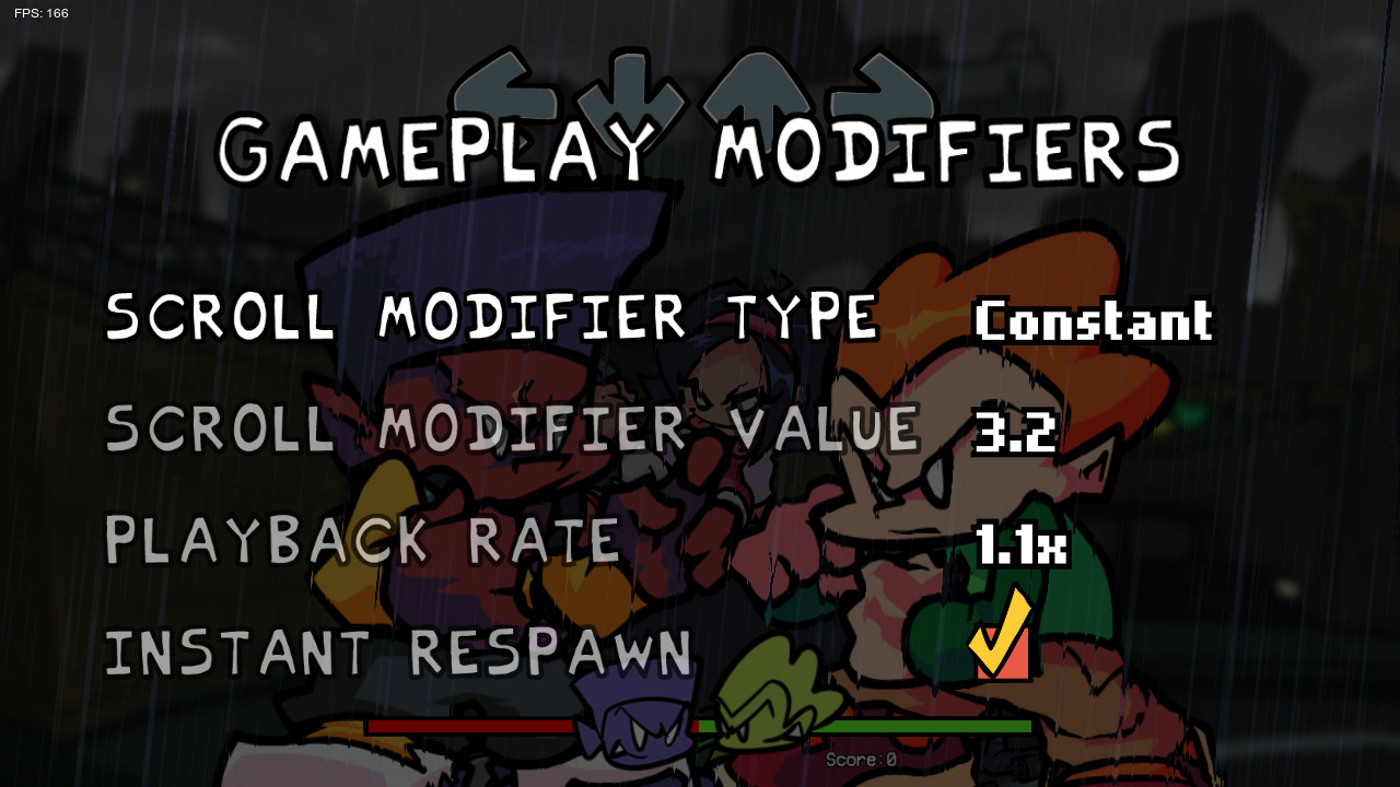 V-Slice Gameplay Modifiers Menu Mod for Friday Night Funkin' | FNF Mods