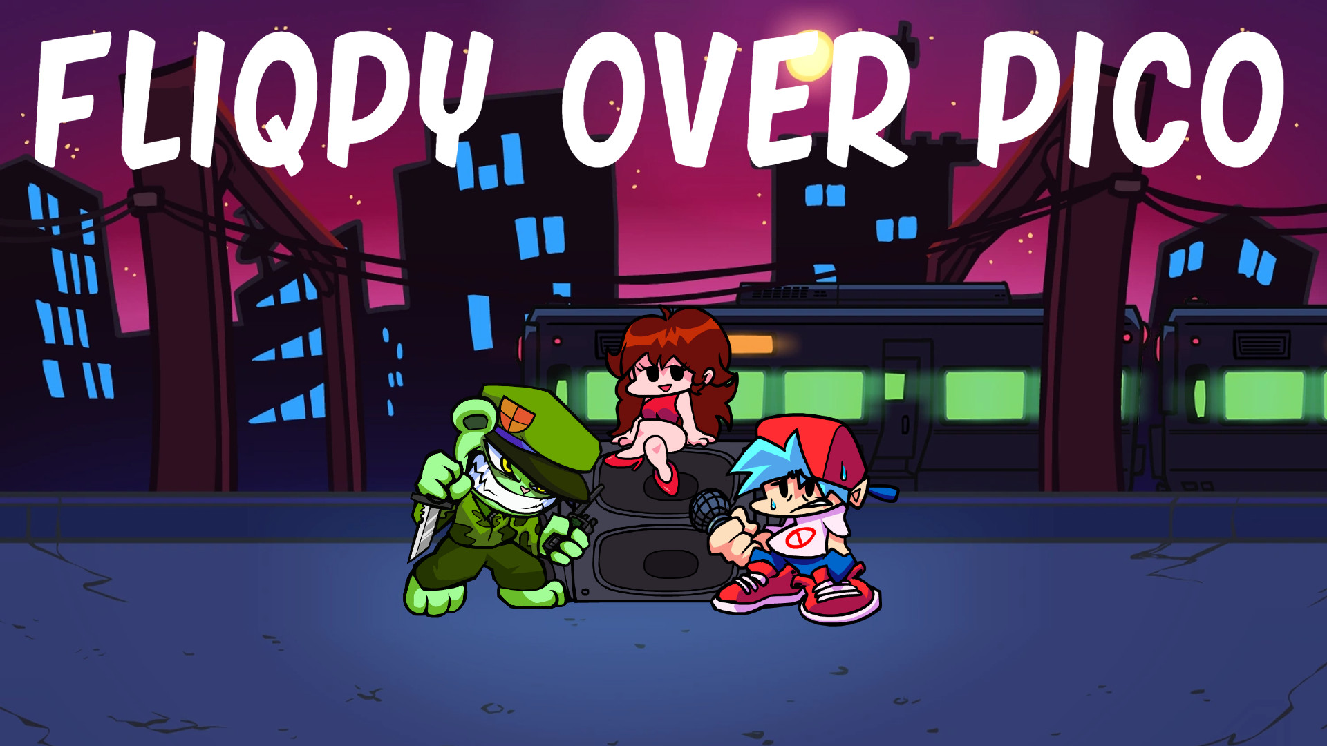 Fliqpy over Pico Mod for Friday Night Funkin' | FNF Mods