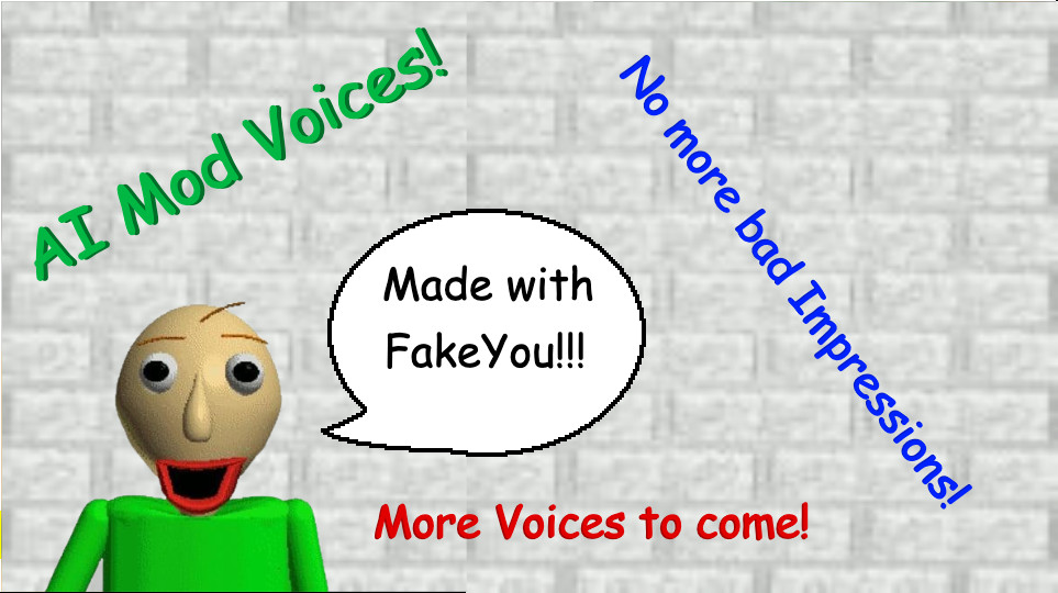 (0.5.X) AI Mod Voices! Mod for Baldi's Basics | Baldi Mods