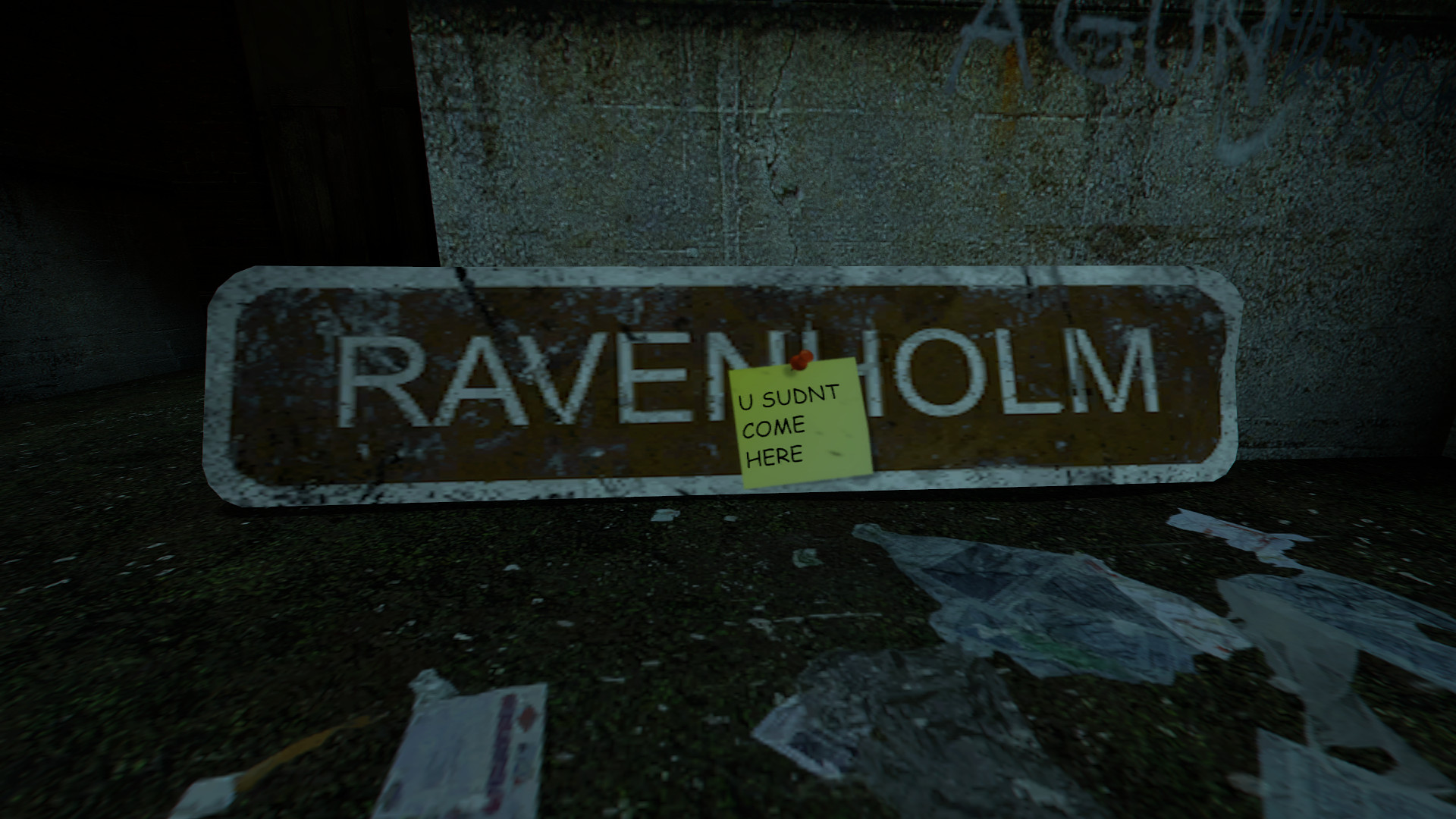 Biblically Accurate Ravenholm Sign Mod for Half-Life 2 | HL2 Mods