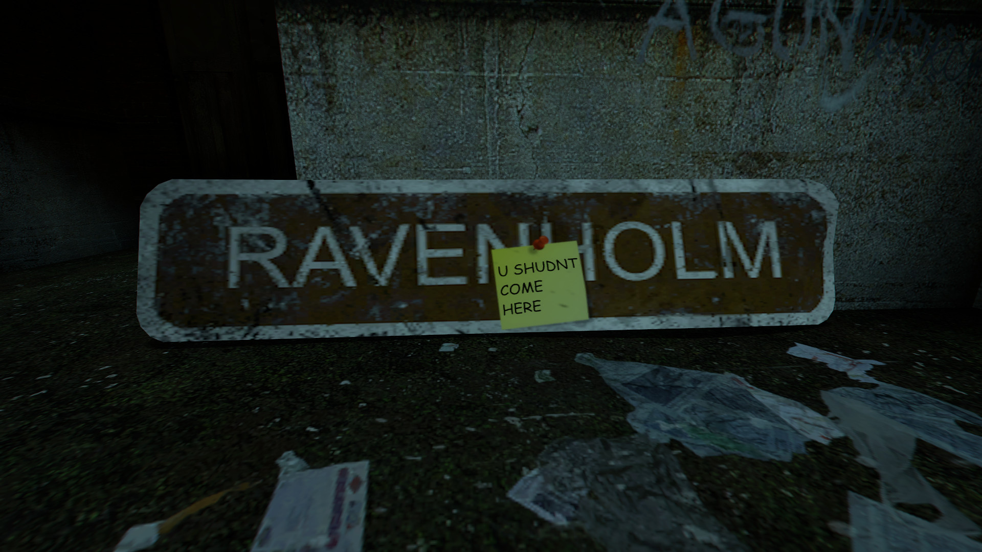 Biblically Accurate Ravenholm Sign Mod for Half-Life 2 | HL2 Mods