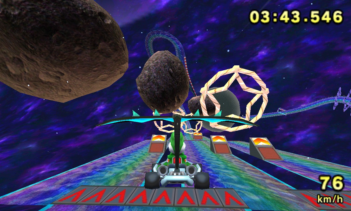 Mario Kart 7 Rainbow Road Minecraft Project Mario Kart 64 Rainbow Road