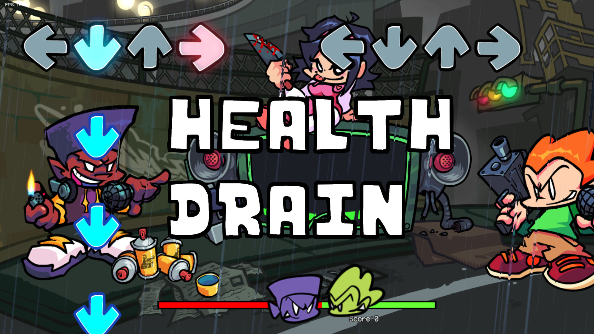 Health Drain In V-Slice Mod for Friday Night Funkin' | FNF Mods