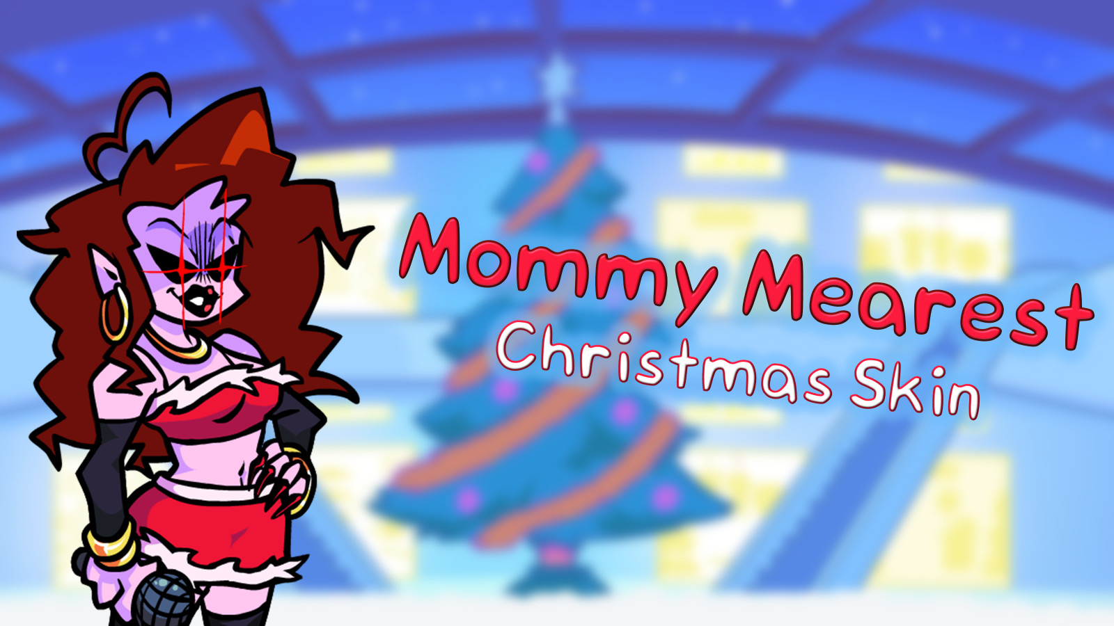 Mom Christmas Skin (no hair blowing) Mod for Friday Night Funkin' | FNF Mods