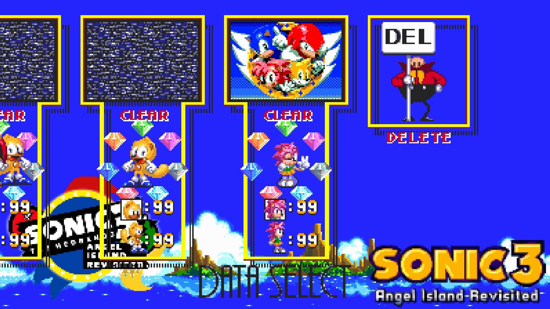 Save Slots Mighty, Ray & Amy SHC Mod for Sonic 3 A.I.R. | S3AIR Mods