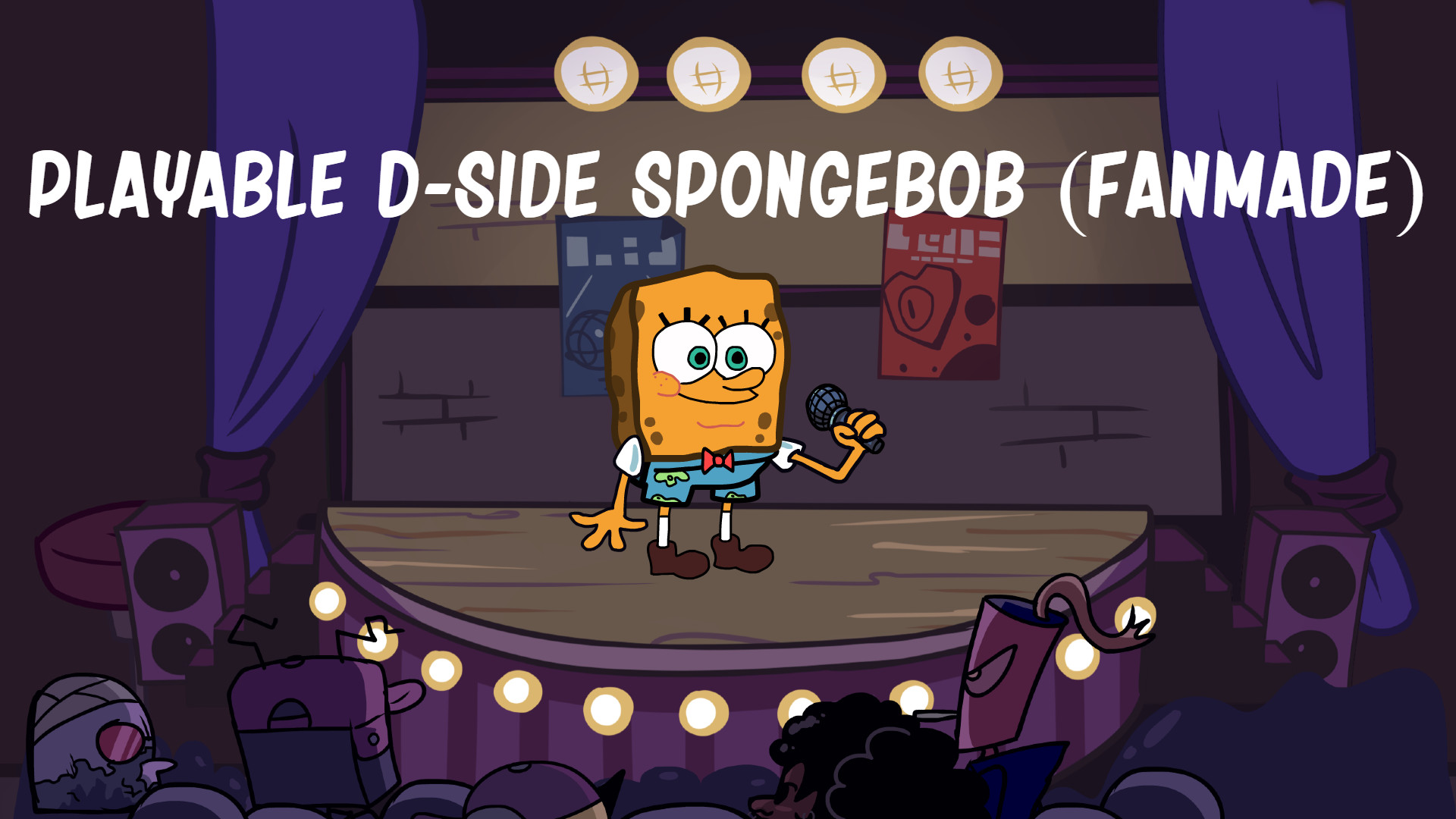 Playable D-Side SpongeBob (FanMade) + FLA Mod for Friday Night Funkin ...