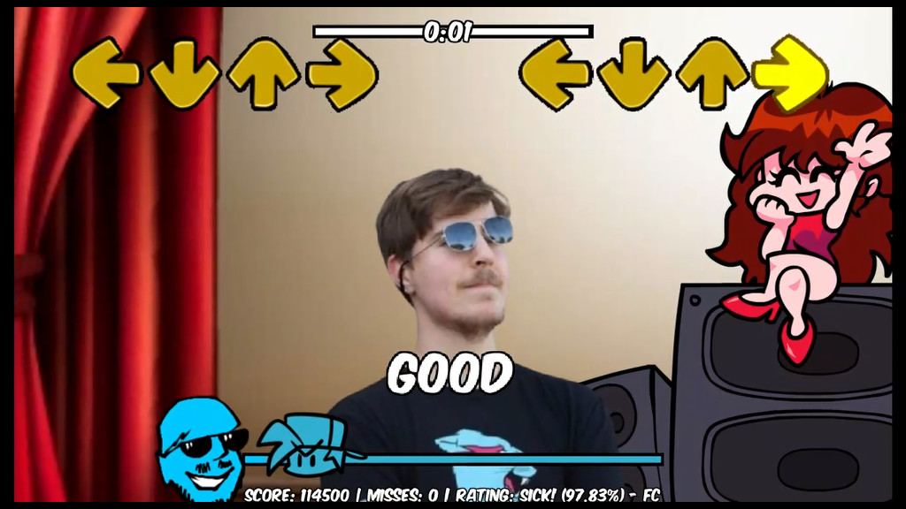 mr beast bars [rich mix] PLAYABLE! Mod for Friday Night Funkin' | FNF Mods