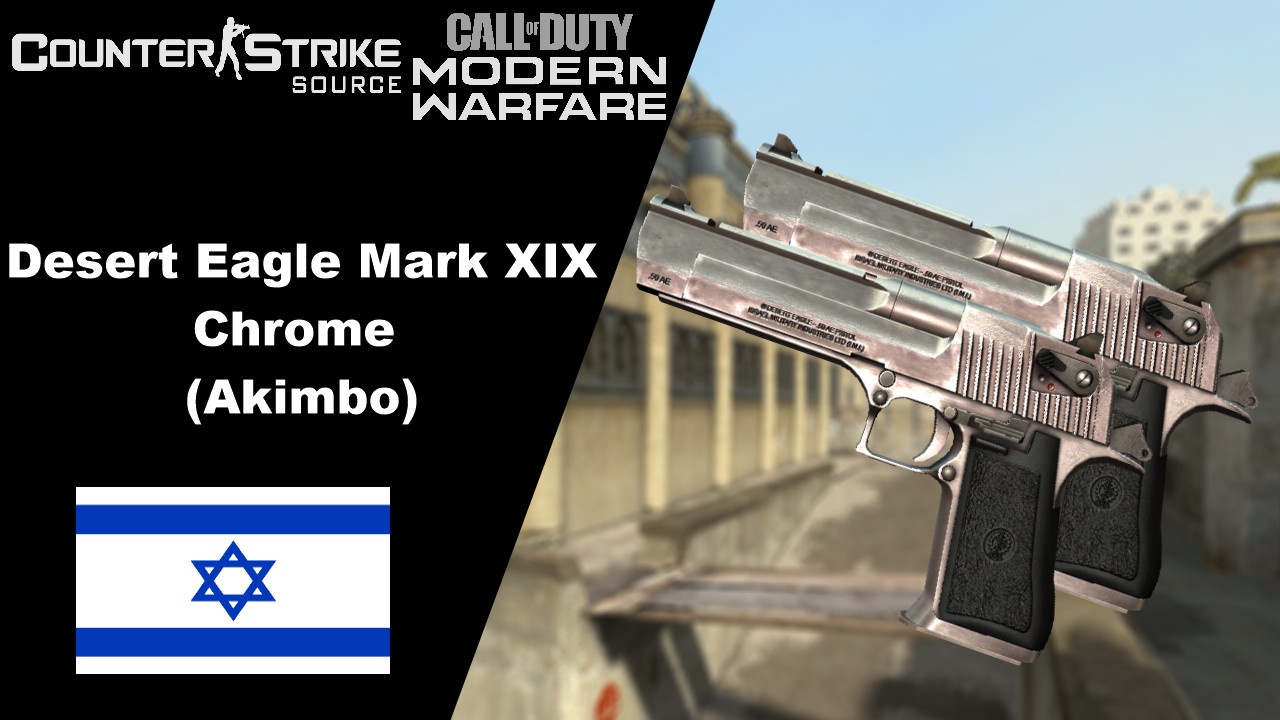 Desert Eagle Mark XIX Chrome(Akimbo) in MWII Anims Mod for Counter-Strike: Source | CS:S Mods