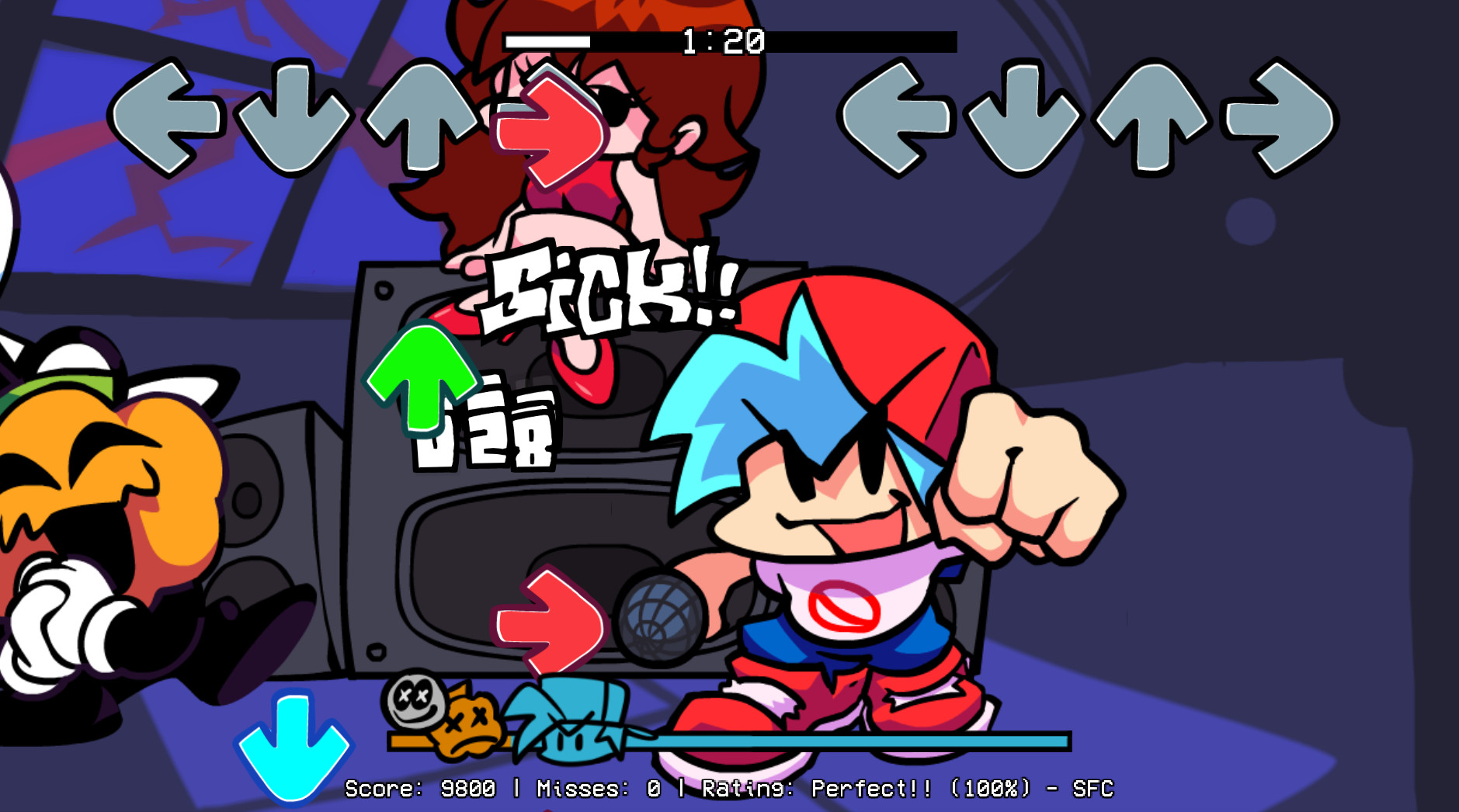 BF's Cheer Animation in the Psych Spritesheet Mod for Friday Night ...