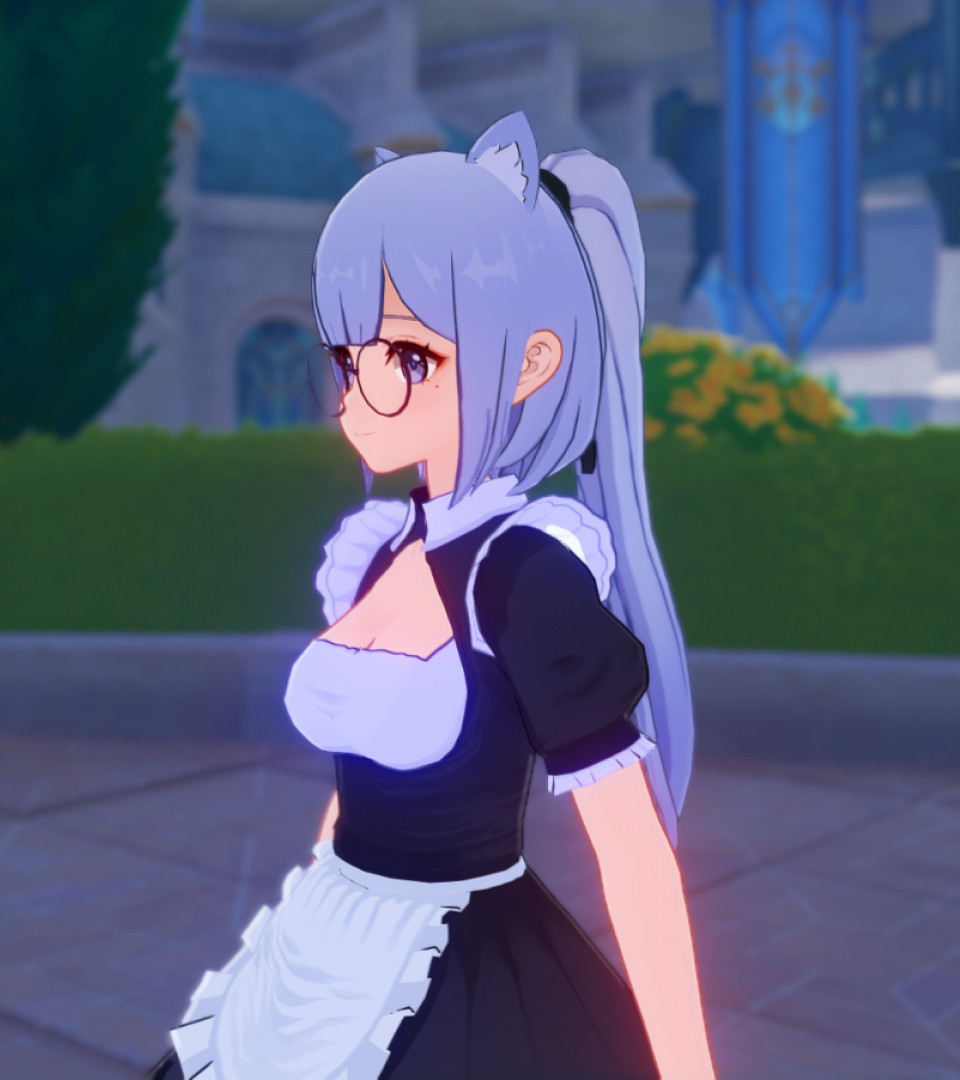 Ayaka | Neko Maid Mod for Genshin Impact | GI Mods