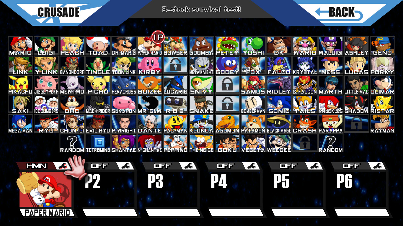 New Paper Mario GFX (9.5/CMC) Mod for Super Smash Bros. Crusade | SSBC Mods
