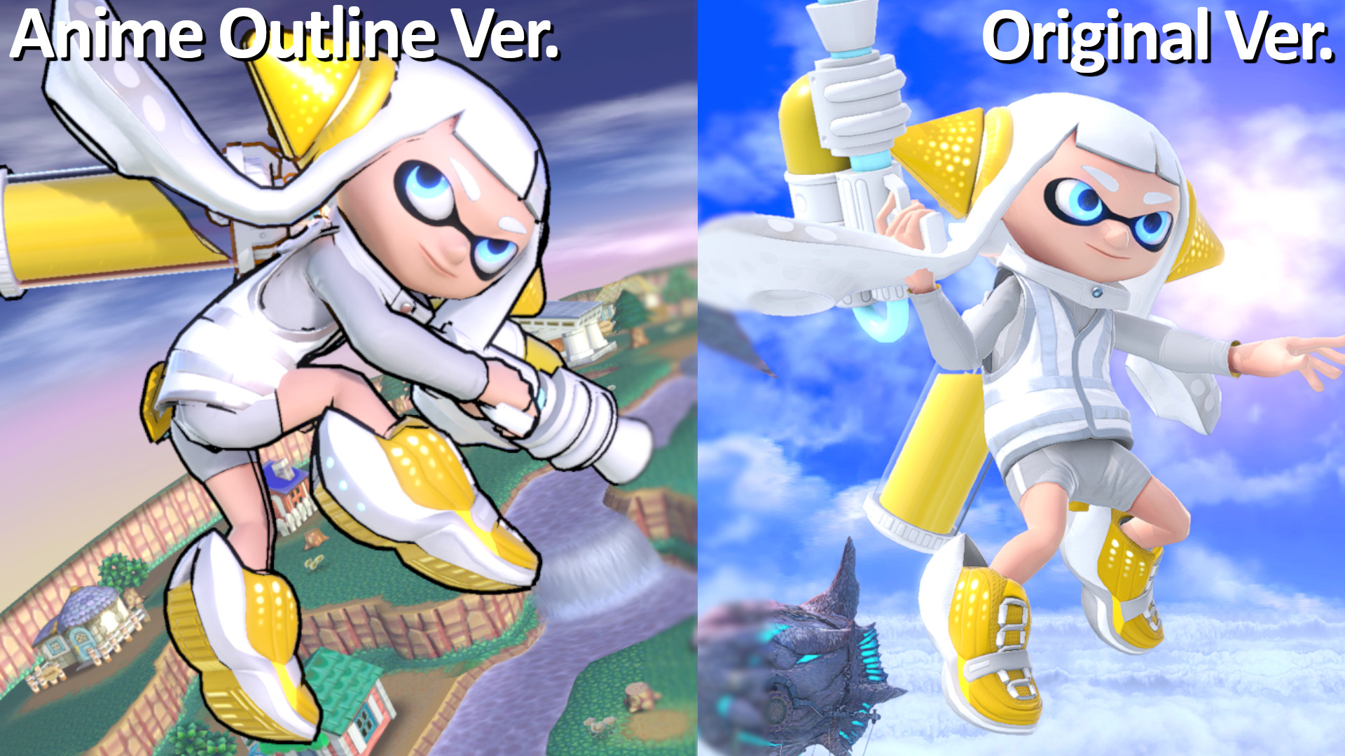 Pure Angel Inkling (Anime Outline UI Update!) Mod for Super Smash Bros ...