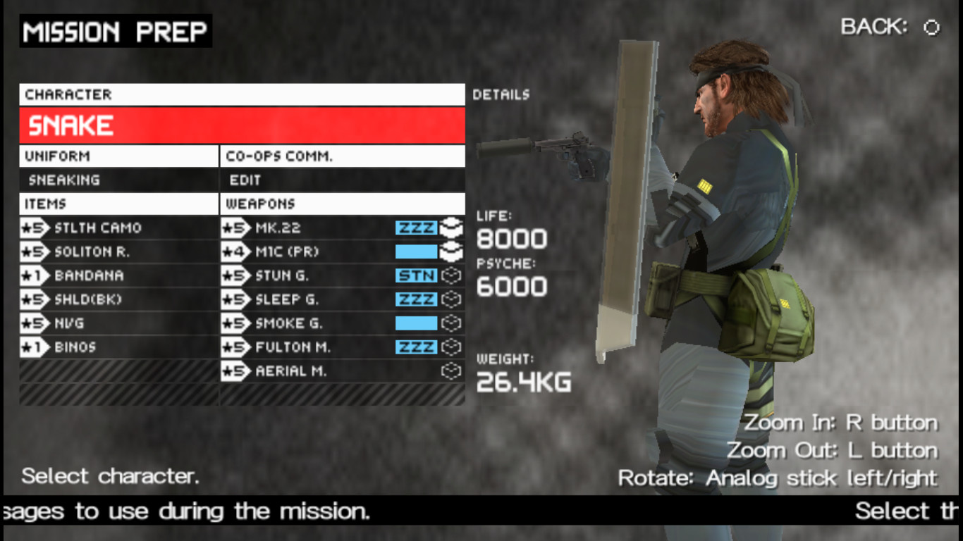 MGS1 Sneaking Suit Mod for Metal Gear Solid: Peace Walker | MGS:PW Mods