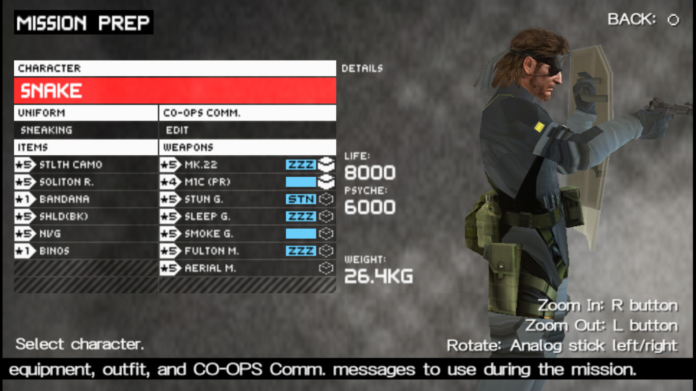 MGS1 Sneaking Suit Mod for Metal Gear Solid: Peace Walker | MGS:PW Mods